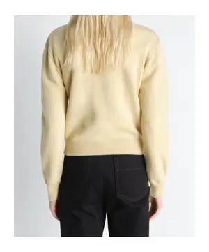 LEMAIRE Reversible Buttoned Jumper In Cashmere And Wool - Butter