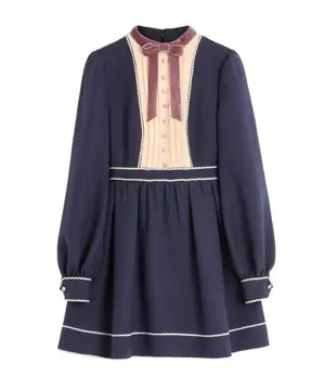 Valentino Garavani Crepe Couture Short Dress With Velvet Bow Detail