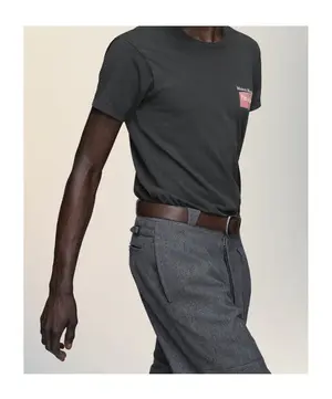 MAISON MARGIELA Logo Patch Crewneck T-shirt - Charcoal
