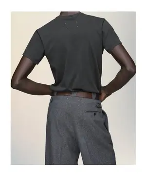 MAISON MARGIELA Logo Patch Crewneck T-shirt - Charcoal