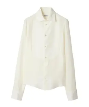 Burberry Long Sleeved Shirt - Chalk