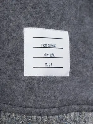 Thom Browne Crewneck Knitted Jumper With Logo Decal And Signature Stripe Detail