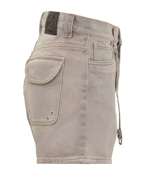 Off-White Logo Patch Denim Shorts