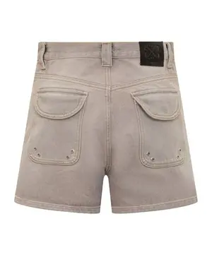 Off-White Logo Patch Denim Shorts