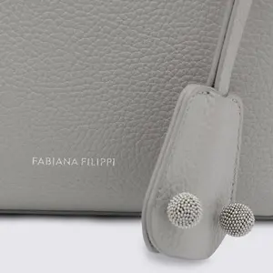 Fabiana Filippi Logo Print Tote Bag - Gray
