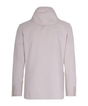 Eleventy Drawstring Hooded Jacket - White