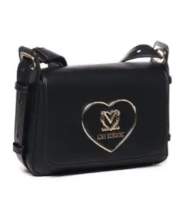 Moschino Love Heart And Logo Plaque Shoulder Bag