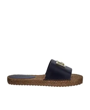 Dolce & Gabbana Logo Plaque Slip-on Espadrilles - Black