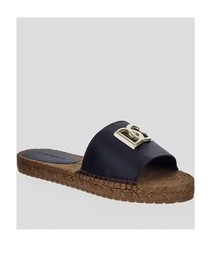 Dolce & Gabbana Logo Plaque Slip-on Espadrilles - Black