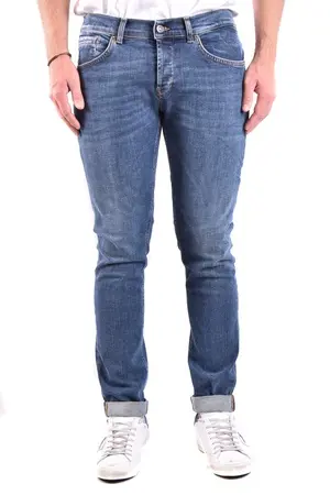 DONDUP Logo Detail Denim Trousers - Blue