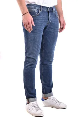 DONDUP Logo Detail Denim Trousers - Blue