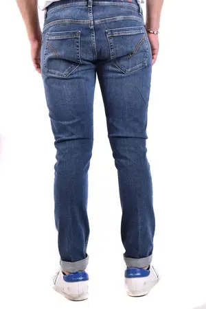DONDUP Logo Detail Denim Trousers - Blue