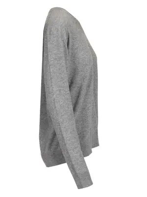 THE ROW Nian Knitted V-neck Sweater - Grey