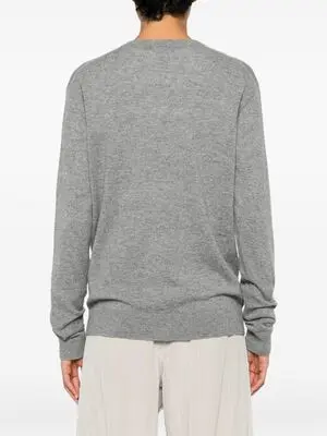 THE ROW Nian Knitted V-neck Sweater - Grey