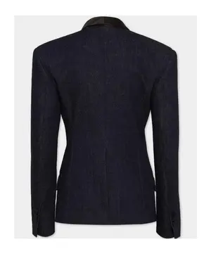 Dsquared2 Long-sleeved Denim Shawl Collar Blazer
