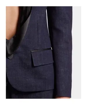 Dsquared2 Long-sleeved Denim Shawl Collar Blazer