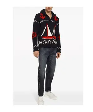 Dolce & Gabbana Logo Plaque Frayed Edge Jeans