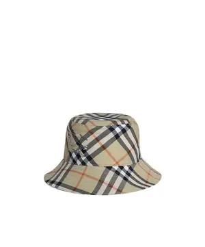 Burberry Ekd Motif Checked Bucket Hat - Multicolor