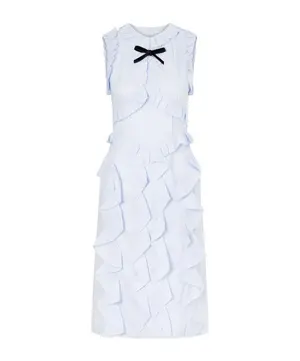 SHUSHU/TONG Ruffled Dress With Bow Detail