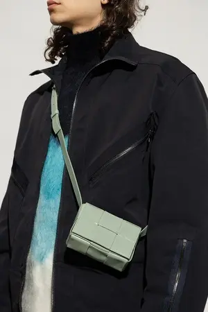 Bottega Veneta Magnetic Buckle Shoulder Bag - Green