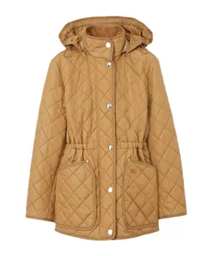 Burberry Diamond-quilted Drawstring Hooded Jacket