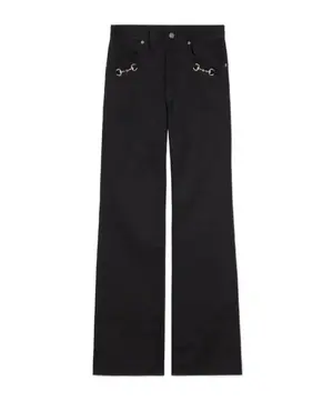 Gucci Cotton Denim Pants With Horsebit Detail - Black