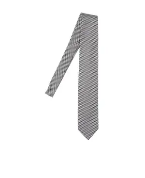 TOM FORD Patterned Jacquard Pointed-tip Tie - Gray