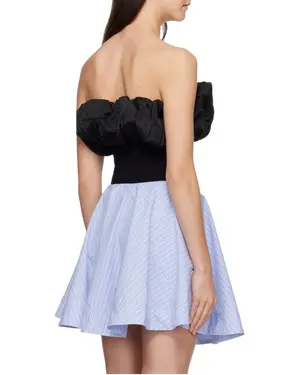 GANNI Off-the-shoulder Top With Ruffled Edges