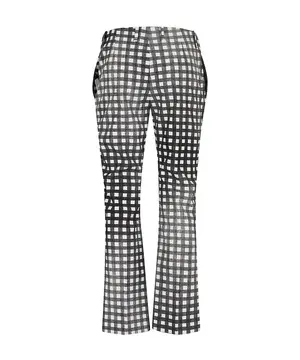 Ermanno Scervino Cropped Flared Checkered Pants