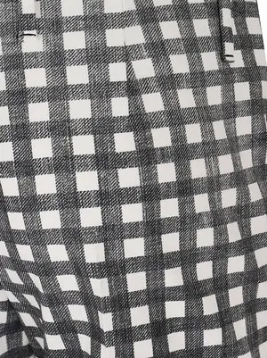 Ermanno Scervino Cropped Flared Checkered Pants