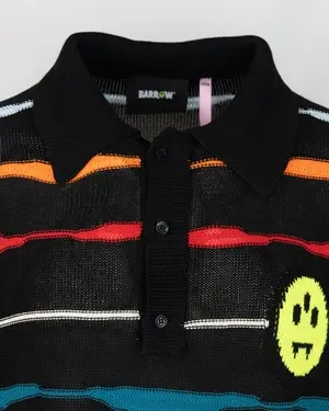 BARROW Contrast-striped Polo Shirt