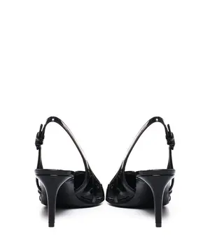 Dolce & Gabbana Pointed Toe Slingback Pumps With Ankle Buckle