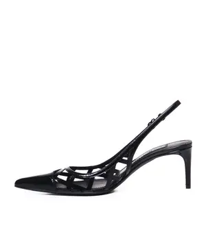 Dolce & Gabbana Pointed Toe Slingback Pumps With Ankle Buckle
