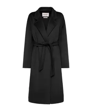 Max Mara Melinda Belted Long-sleeved Coat - Black