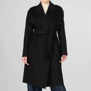Max Mara Melinda Belted Long-sleeved Coat - Black