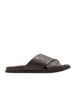 Gucci Dali Embossed Leather Slides