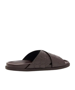 Gucci Dali Embossed Leather Slides