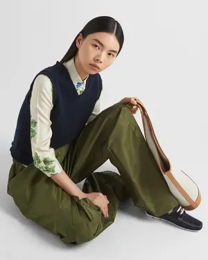 Prada Elasticated Waistband Straight-leg Trousers