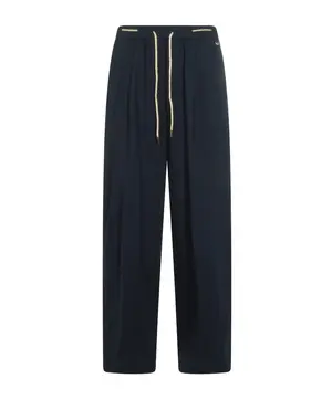 Herno Drawstring Wide-leg Pants - Black
