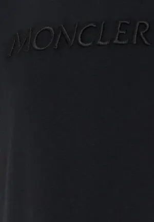 Moncler Embroidered Logo T-shirt - Black