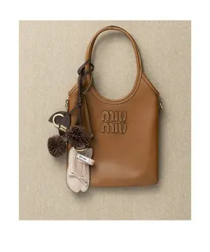 Miu Miu Leather Ballet Keychain