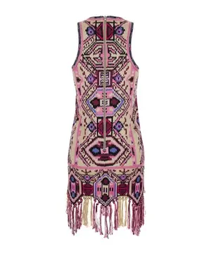 Isabel Marant Étoile Sleeveless Round Neck Knit Dress With Fringe