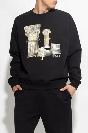 Versace Graphic-printed Crewneck Sweatshirt
