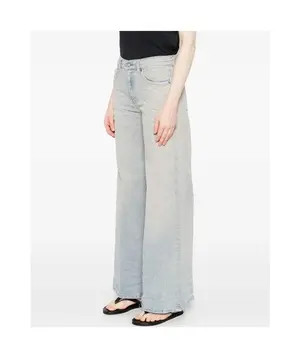 DIESEL® 1978 Akemi Distressed Flared Jeans - Gray
