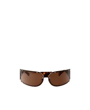 Off-White Kenema Wraparound Frame Sunglasses - Brown