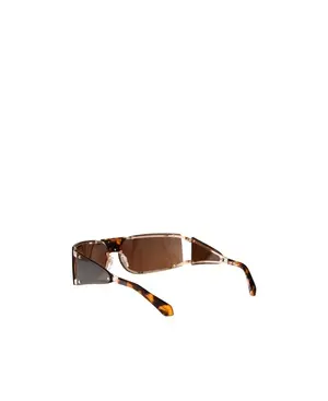 Off-White Kenema Wraparound Frame Sunglasses - Brown