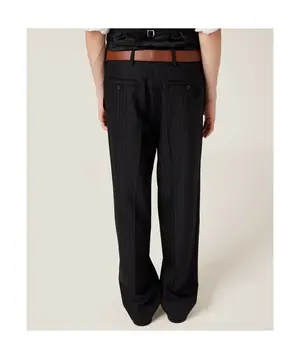 Miu Miu Pinstriped Tailored Trousers - Black