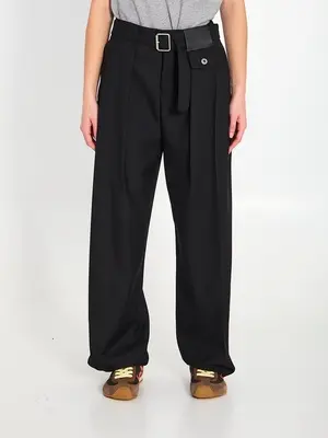 Loewe Logo Patch Pleated Trousers