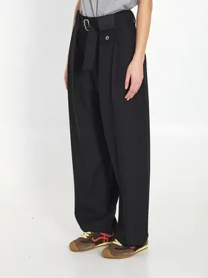 Loewe Logo Patch Pleated Trousers