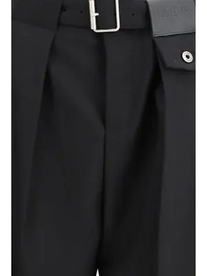 Loewe Logo Patch Pleated Trousers